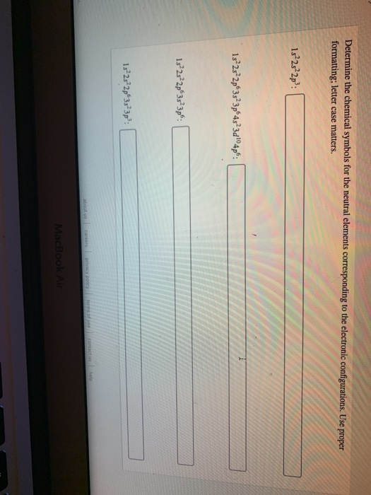 Solved Determine the chemical symbols for the neutral | Chegg.com