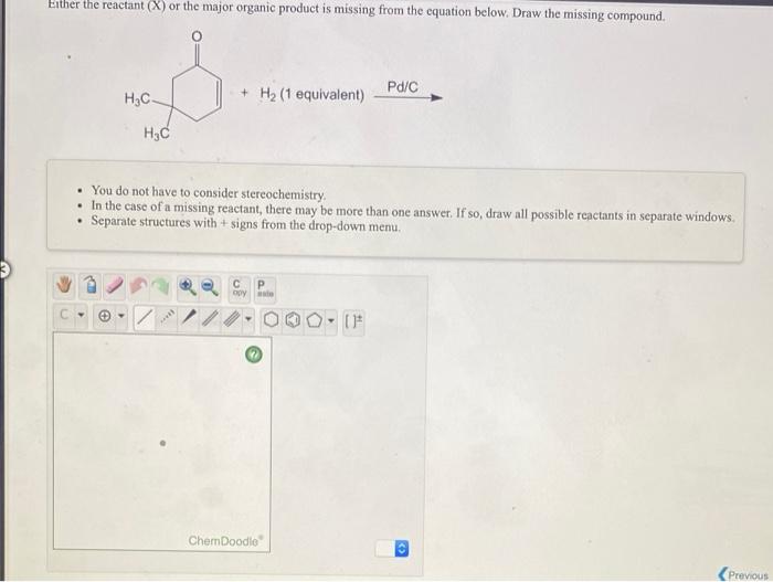 Solved [Review Toples) [References) Either the reactant (X) | Chegg.com