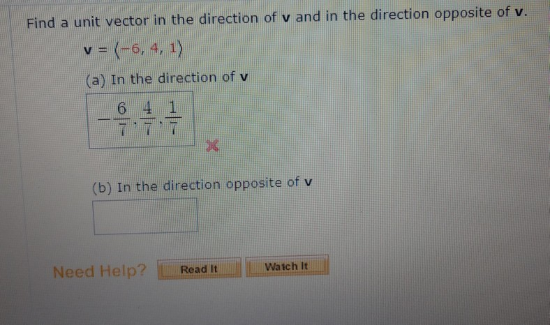 Solved Find a unit vector in the direction of v and in the | Chegg.com
