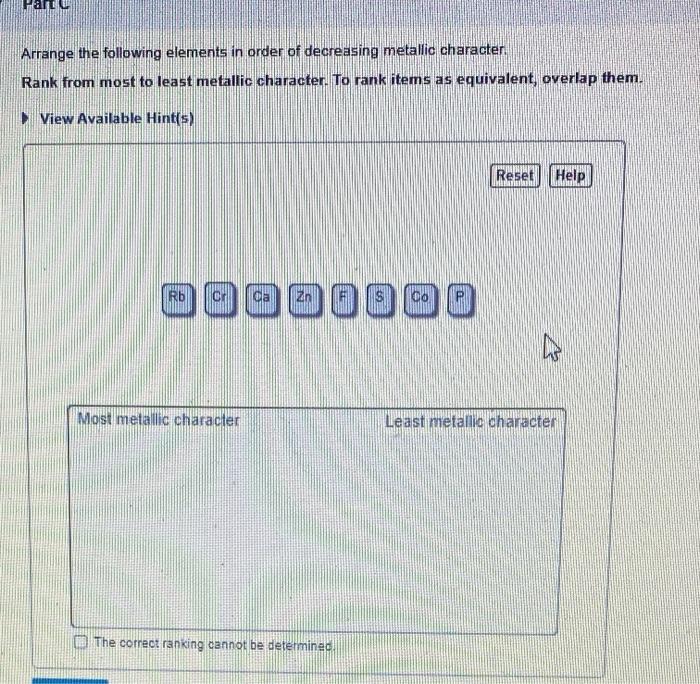 Solved Arrange the following elements in order of decreasing | Chegg.com