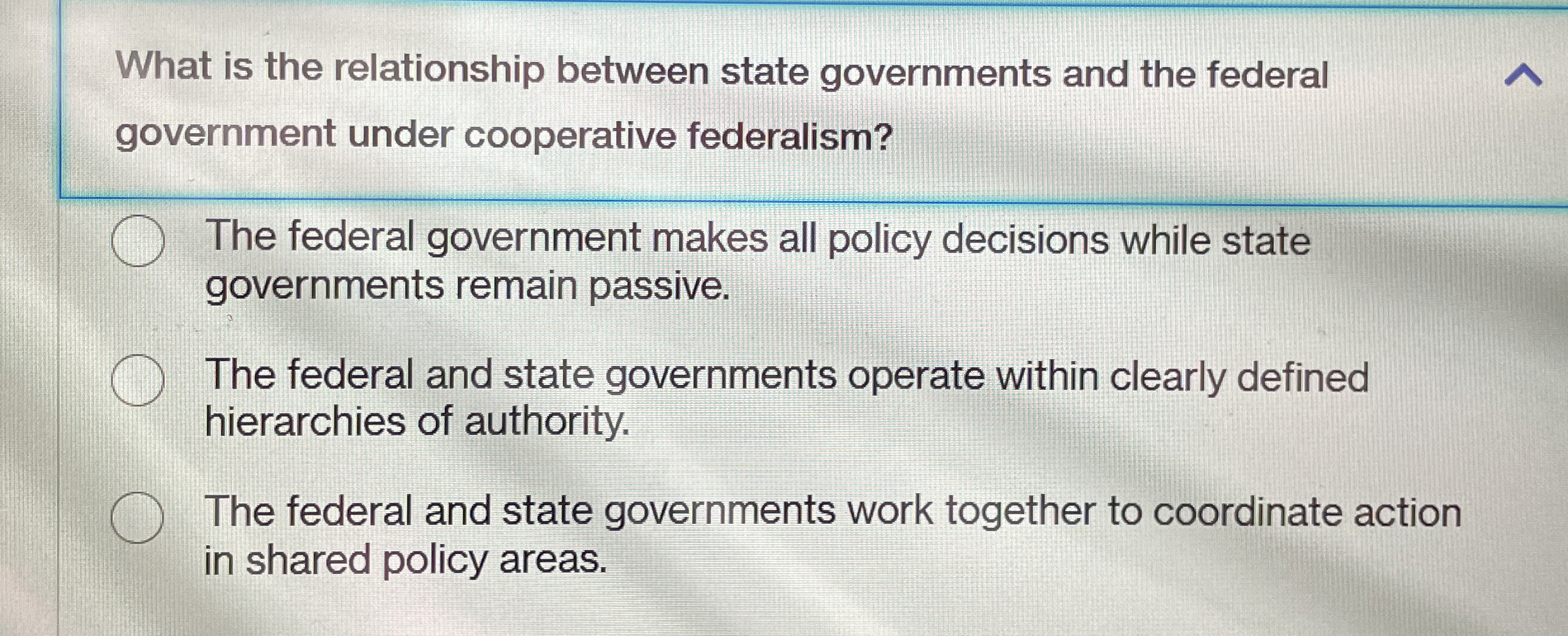 Solved What is the relationship between state governments | Chegg.com
