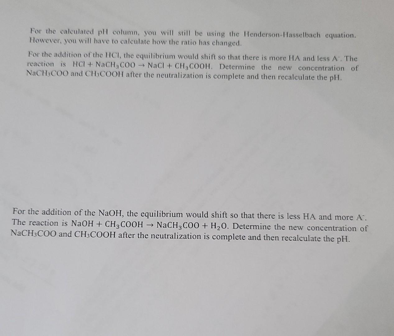 Table 1. based on your measured pH, sort the | Chegg.com