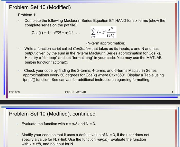 Solved - Complete the following Maclaurin Series Equation BY | Chegg.com