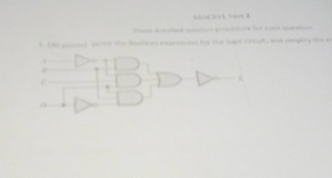 write they boolean expresión For the logic circuit | Chegg.com