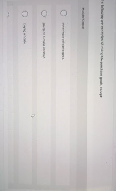 Solved he following are examples of intangible-purchase | Chegg.com