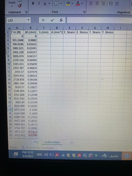 = Plot Truestress vs True straia for both sample | Chegg.com