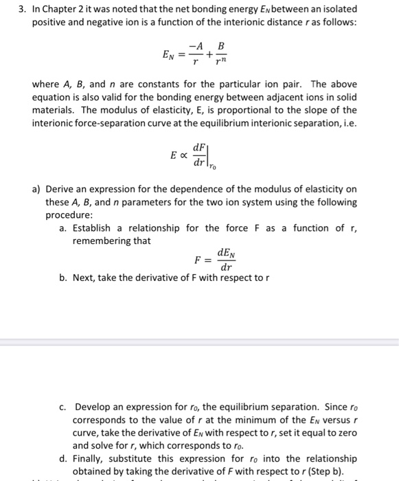 Solved 3. In Chapter 2 it was noted that the net bonding | Chegg.com
