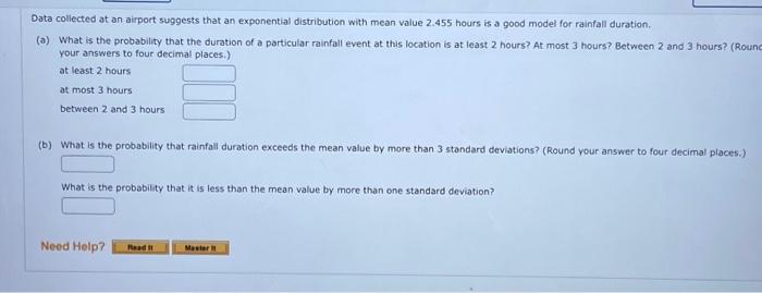 Solved Data collected at an airport suggests that an | Chegg.com
