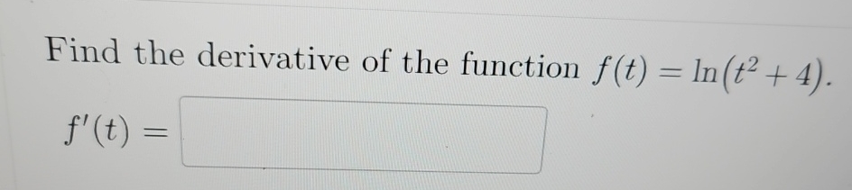Solved Find the derivative of the function | Chegg.com