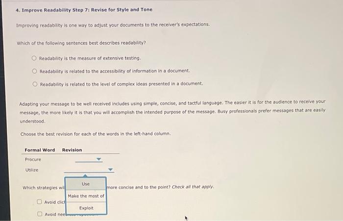 Readability is the measure of extensive testing. | Chegg.com