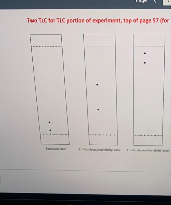 Solved find the identity of the spots in the first TLC plate | Chegg.com