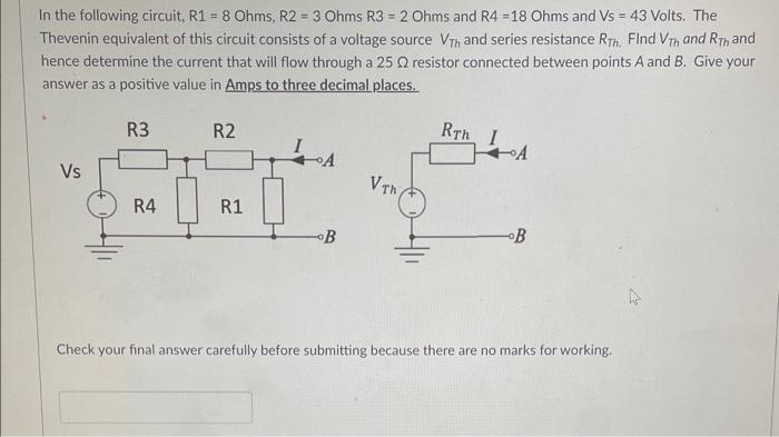 Solved In the following circuit, R1=8 Ohms, R2=3 Ohms R3=2 | Chegg.com