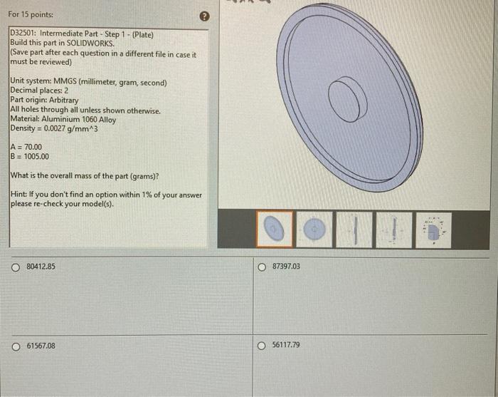 Solved For 15 points: D32501: Intermediate Part - Step 1 - | Chegg.com