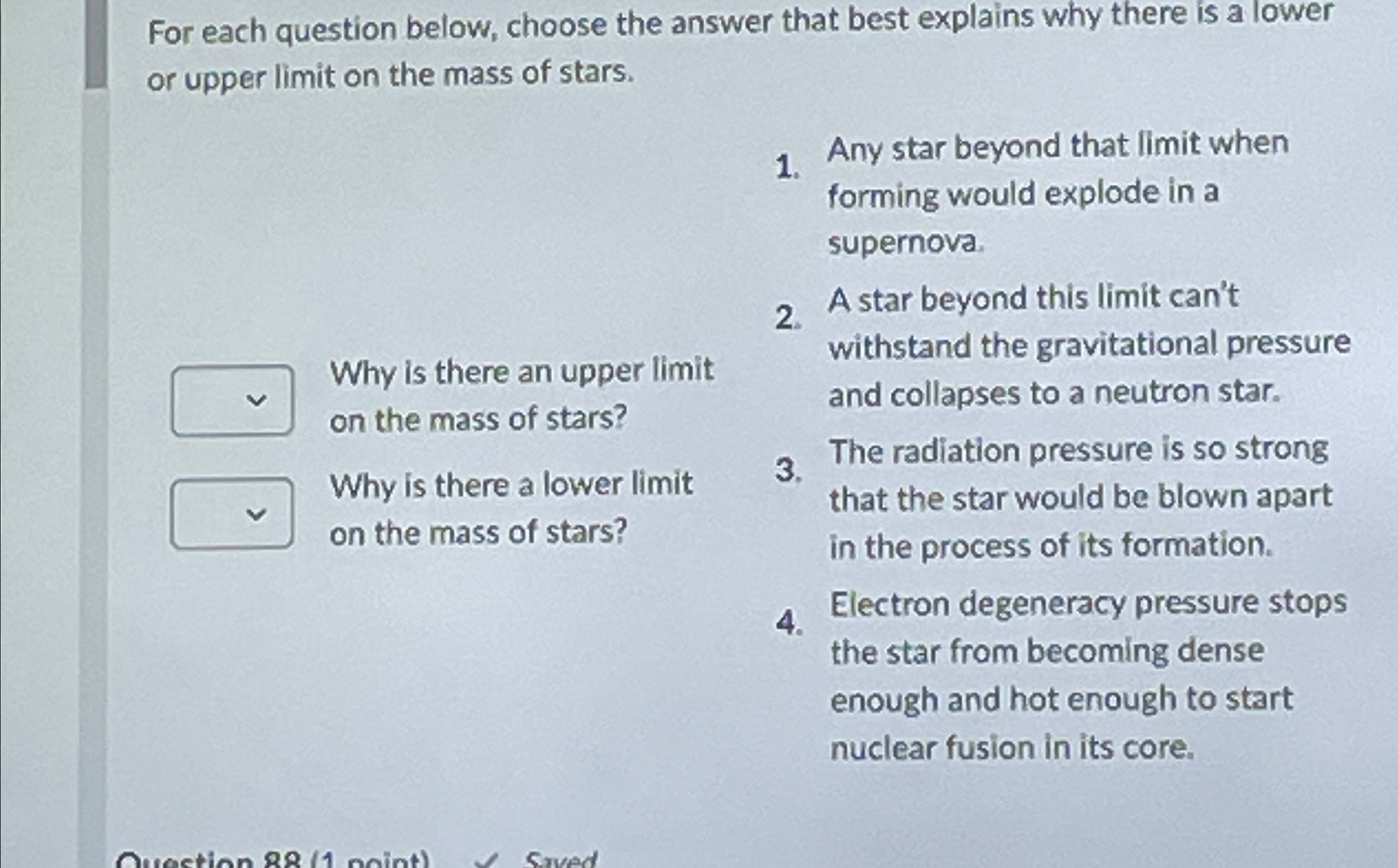 Solved For each question below, choose the answer that best | Chegg.com