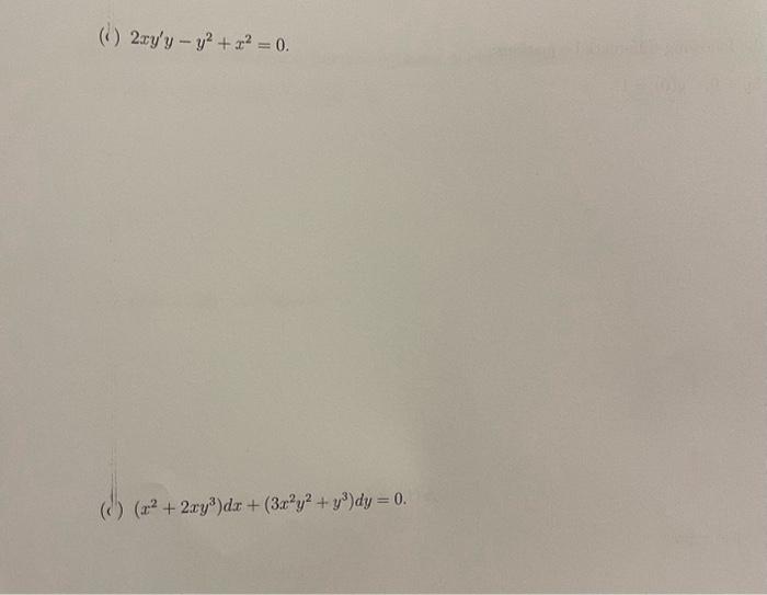 Solved Q3 Solve the following differential equations: (a) | Chegg.com