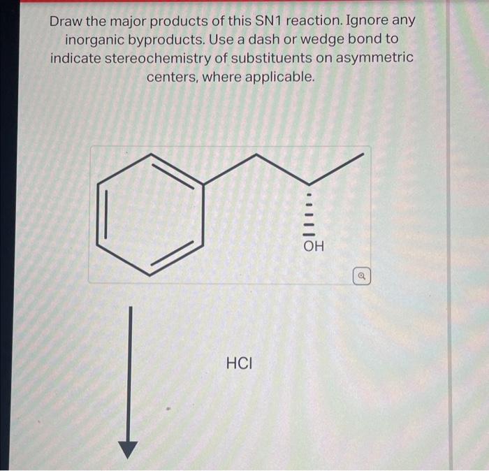 Solved Draw the major products of this SN1 reaction. Ignore | Chegg.com