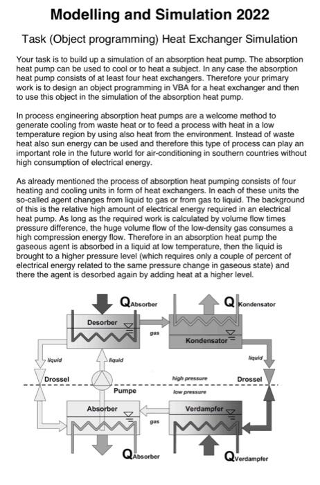 Task (Object programming) Heat Exchanger Simulation | Chegg.com