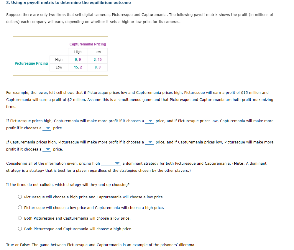 Solved drop down options : high / ﻿low(Please note the | Chegg.com
