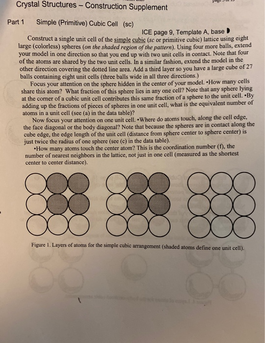 Solved Page JULI Crystal Structures - Construction | Chegg.com