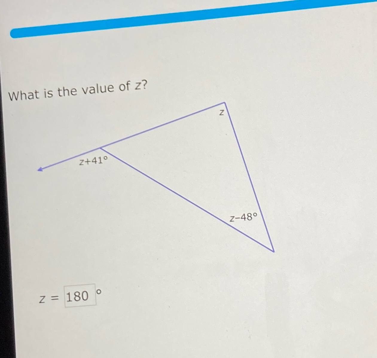 Solved What is the value of z ?z= | Chegg.com