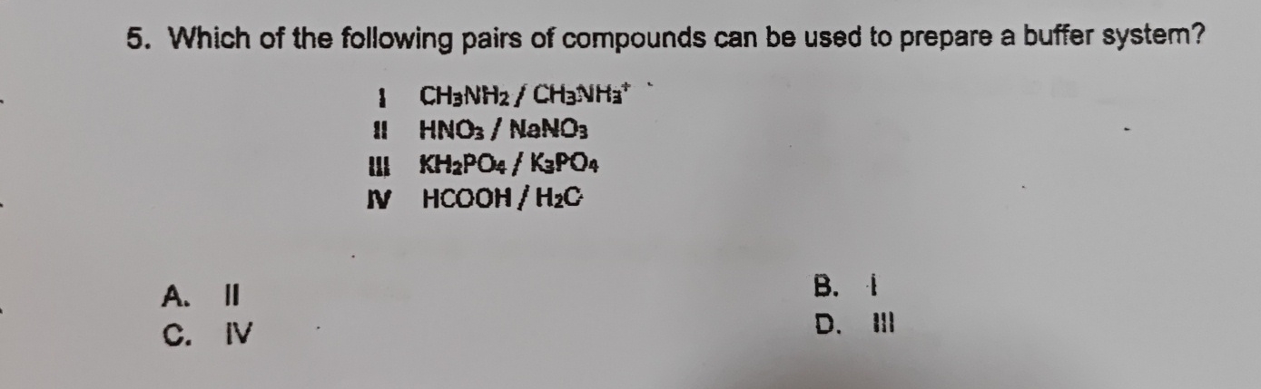 Solved Which of the following pairs of compounds can be used | Chegg.com