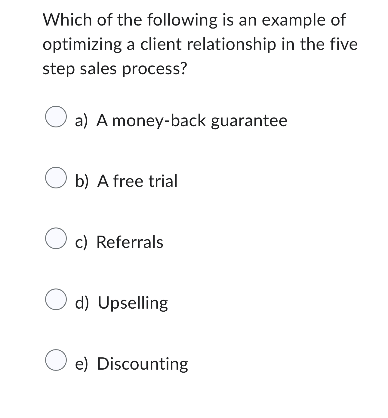 Solved Which of the following is an example of optimizing a | Chegg.com