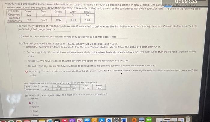 Solved was performed to gather some information on students | Chegg.com