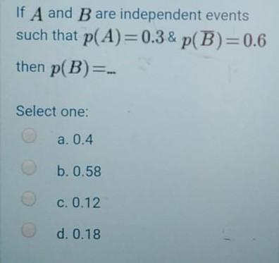 Solved P(AUB) = P(A) + P (B) for any A & B two subsets of a | Chegg.com