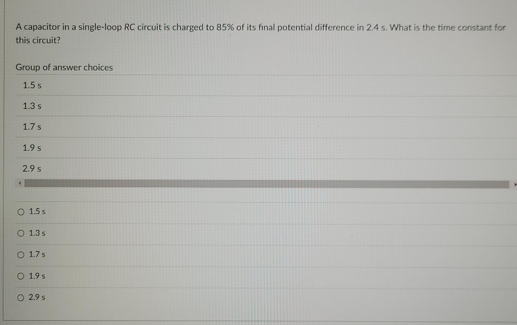 Solved A capacitor in a single-loop RC circuit is charged to | Chegg.com