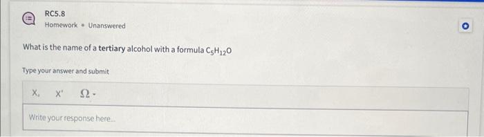 Solved A RC5.8 Homework - Unanswered What is the name of a | Chegg.com