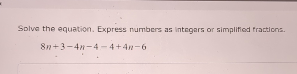 Solved Solve the equation. Express numbers as integers or | Chegg.com