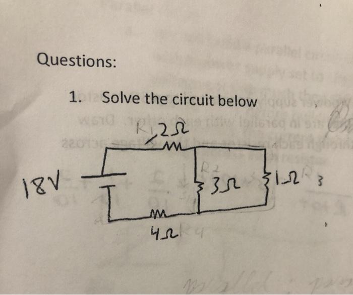 Solved compound circuit: solve for the current through each | Chegg.com