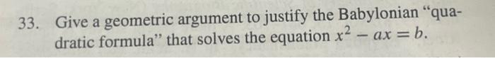 Solved 33. Give a geometric argument to justify the | Chegg.com