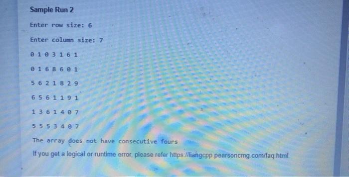 Solved Worth 5 points (Pattern recognition: consecutive four | Chegg.com
