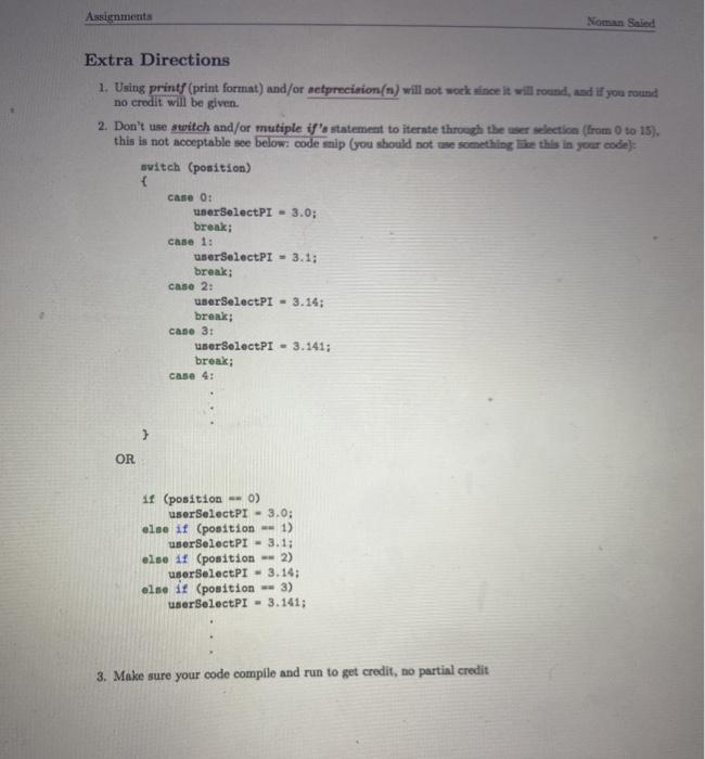 Solved Write a C++ program (named yourname. | Chegg.com