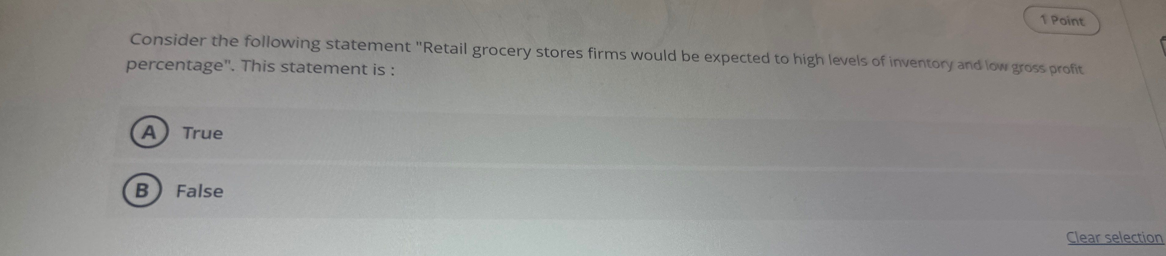 Solved Consider the following statement "Retail grocery | Chegg.com