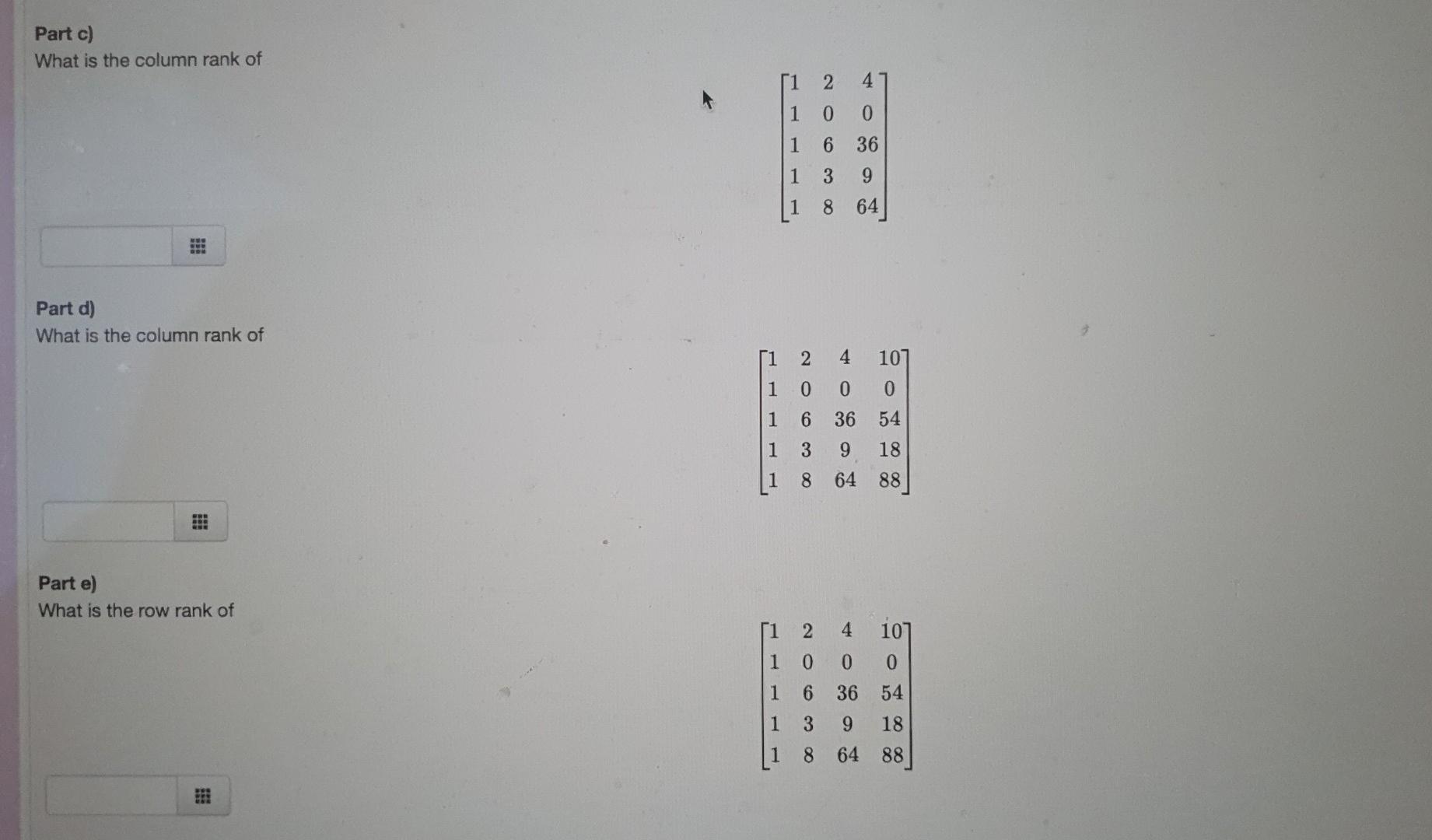 Solved This is a problem on linear dependent columns of the | Chegg.com