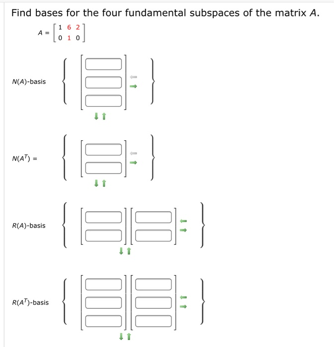 Solved Find bases for the four fundamental subspaces of the | Chegg.com
