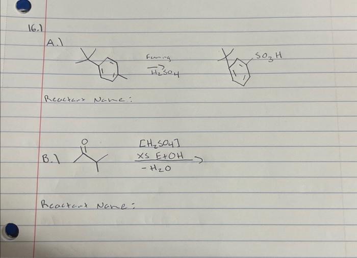 Solved Complete the reactions shown, use condensed or | Chegg.com
