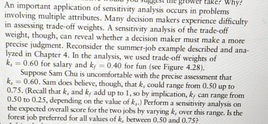 Solved An important application of sensitivity analysis | Chegg.com