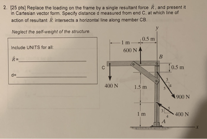 Solved 1. (25 pts) Replace applied loads with statically | Chegg.com