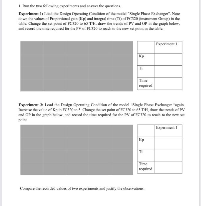 Solved 1. Run the two following experiments and answer the | Chegg.com