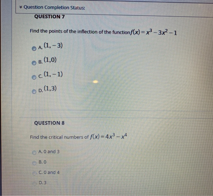 Solved Question Completion Status: QUESTION 7 Find the | Chegg.com