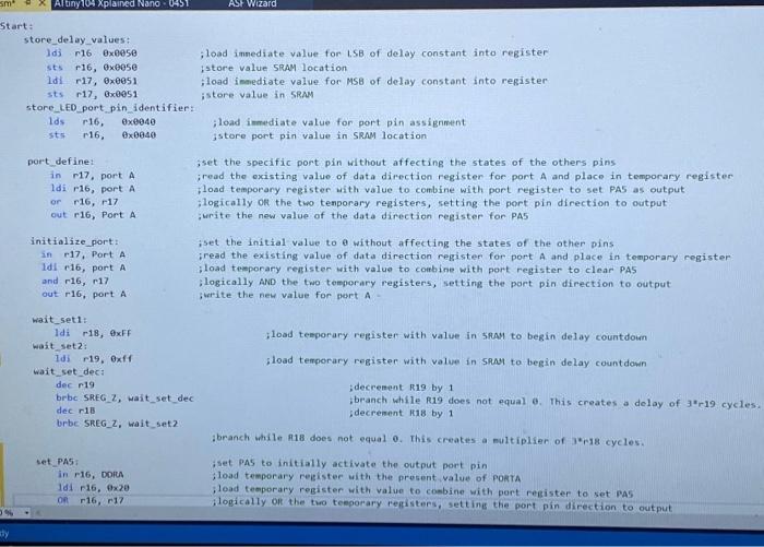 Solved have to write a program in avr. to make an led blink. | Chegg.com