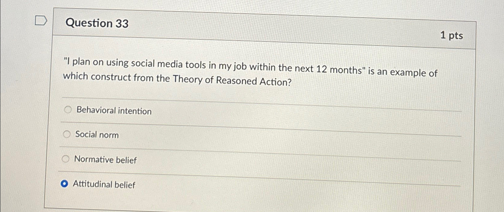 Solved Question 331pts"I plan on using social media tools in | Chegg.com