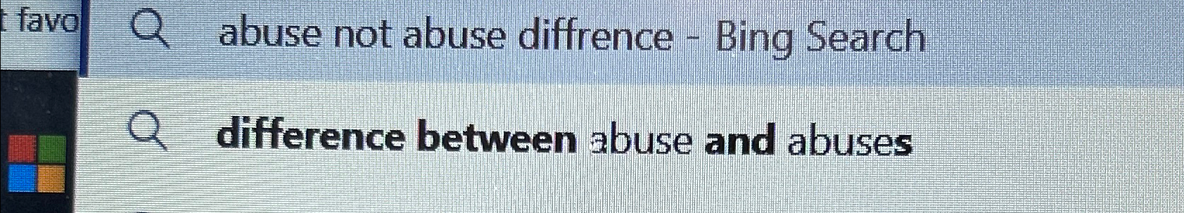 Solved favoabuse not abuse diffrence - ﻿Bing | Chegg.com