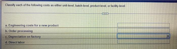 Solved Classify each of the following costs as either | Chegg.com