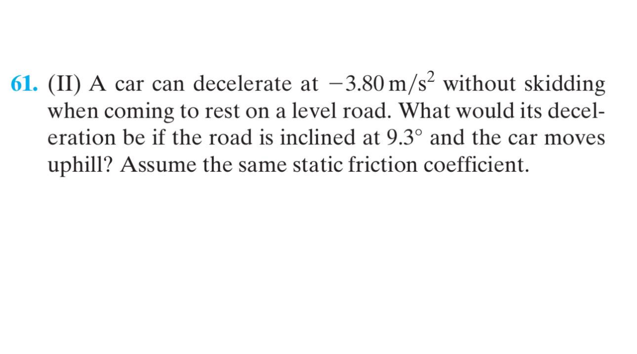 High Quality SOLUTION (II) ﻿A car can decelerate at -3.80ms2 ﻿without ...