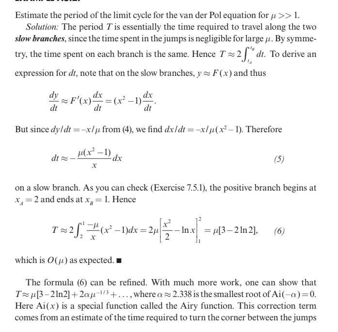 Solved Estimate the period of the limit cycle for the van | Chegg.com