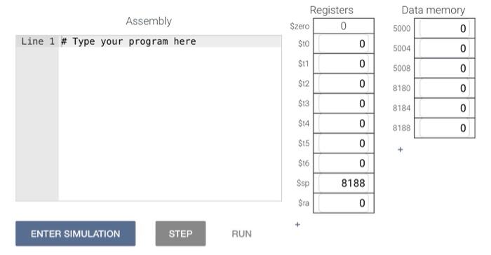 Solved Use MARS or SPIM simulator to run. CAN ONLY USE OP | Chegg.com